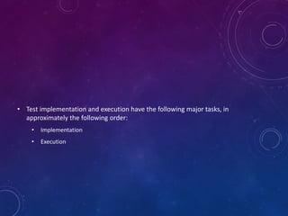 Test implementation and execution | PPTX