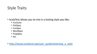 Testing in Scala by Adform research | PPT
