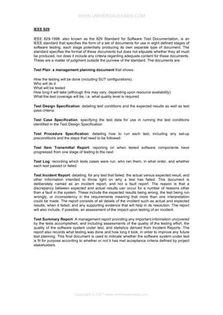 Testing Standards List | PDF