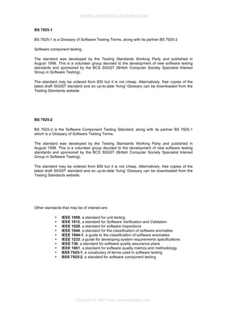 Testing Standards List | PDF