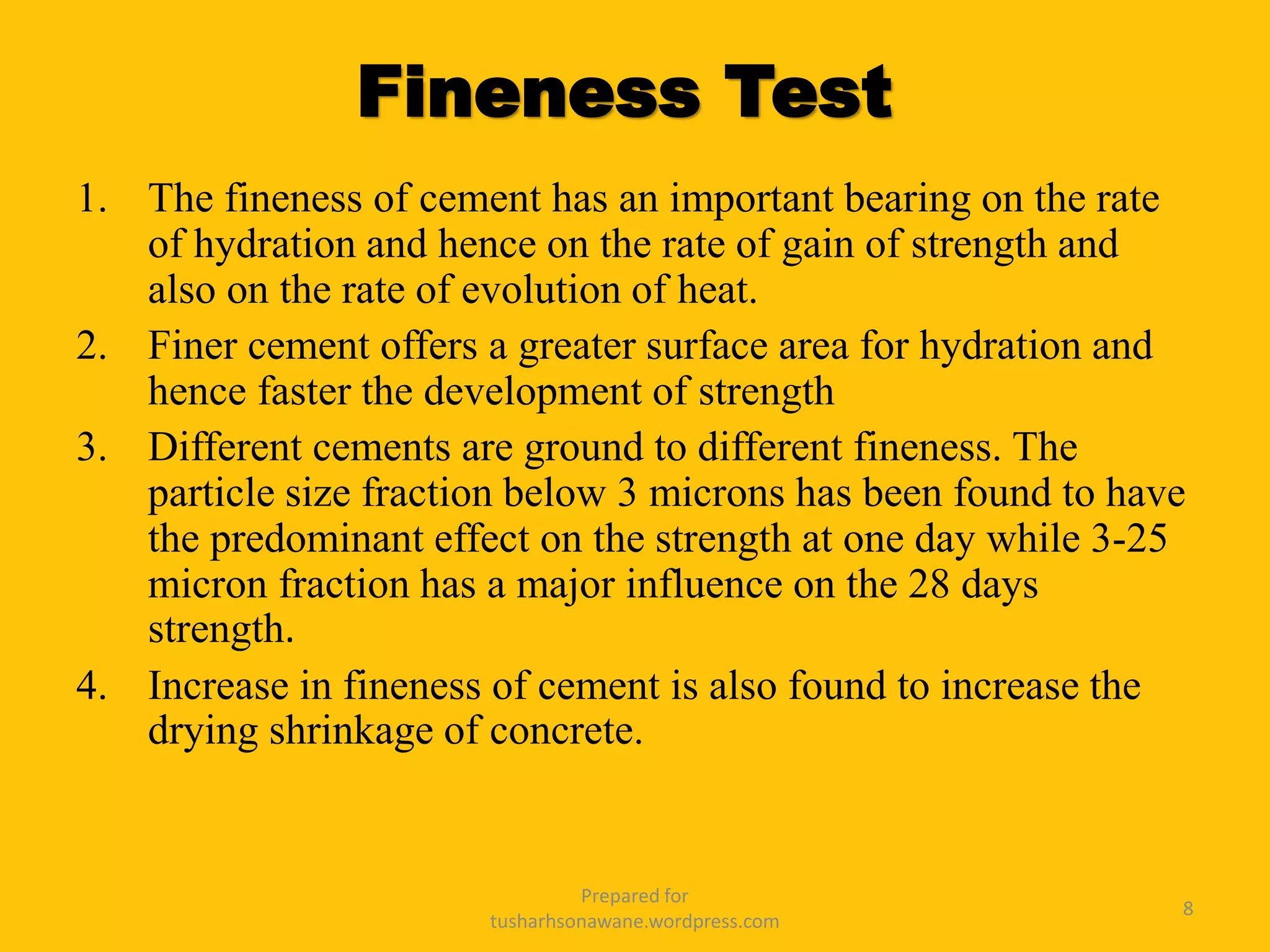Testing of concrete materials | PPTX