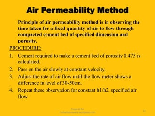 Testing of concrete materials | PPTX