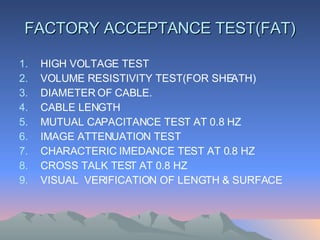 Testing Of Instrumentation Cable | PPT