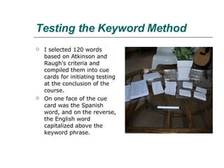 Testing The Keyword Method | PPT