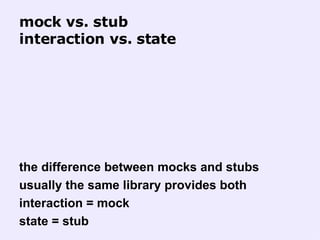 Testing with Mock Objects | PPT