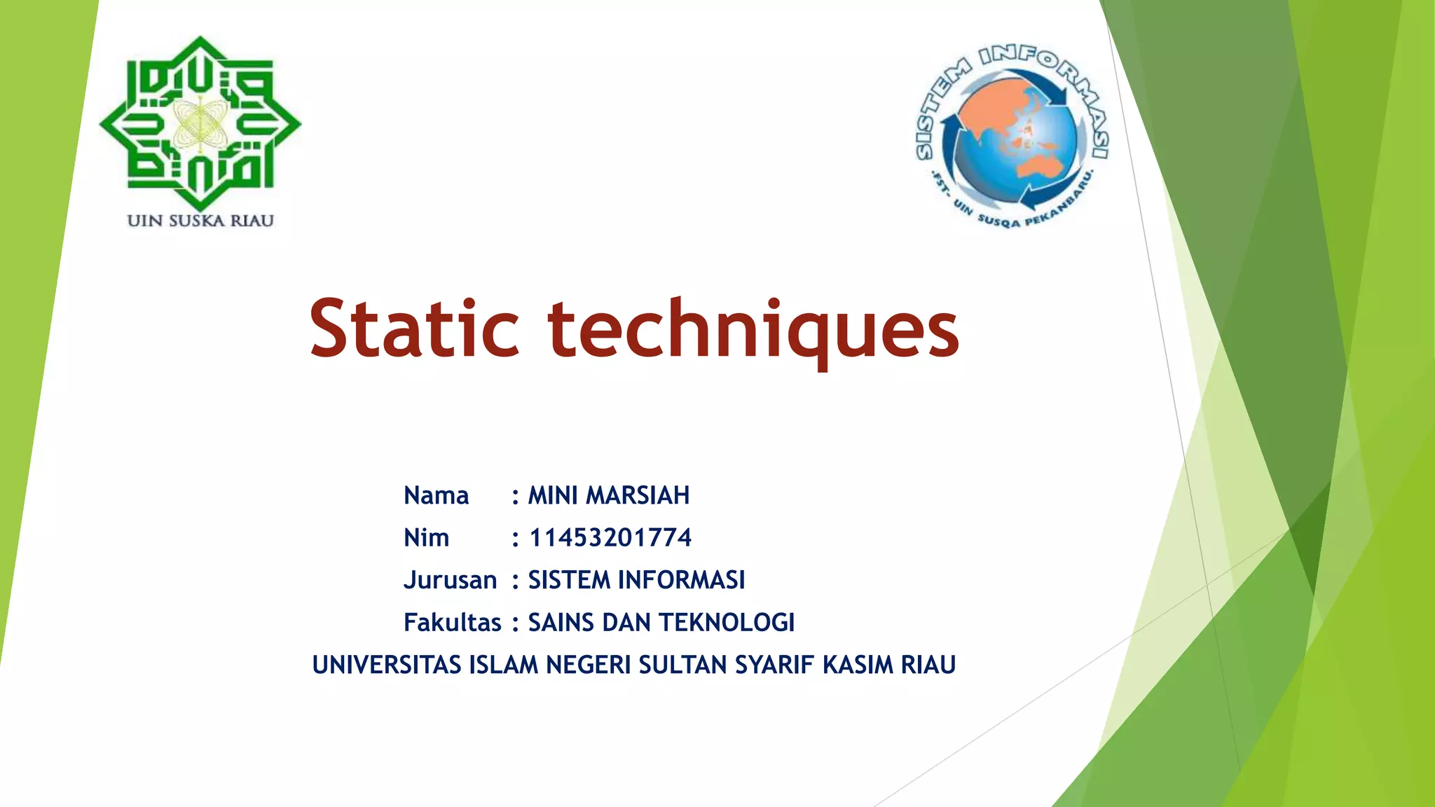 Testing 1 Static Techniques Ppt