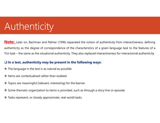 Language assessment principles and class | PPT