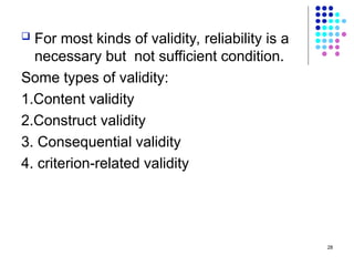 Reliability and validity issues in language | PPT | Free Download