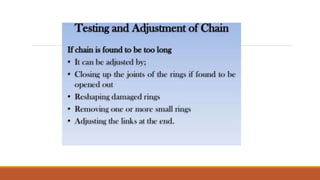 Testing and adjustment of chains | PPT