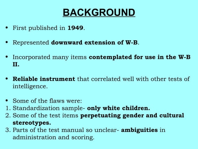 WISC | PPT | Standardized Testing | Educational Assessment