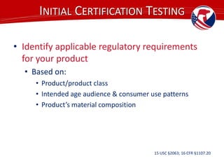 Testing and Certification of Consumer Products (English) | PPTX