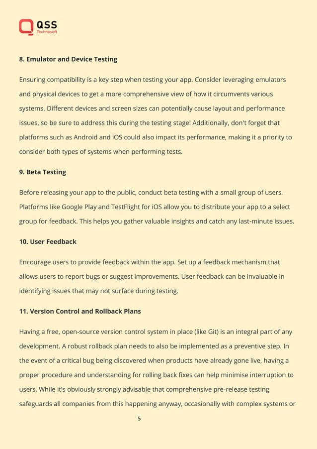Testing and Debugging Flutter Apps: A Comprehensive Approach | PDF
