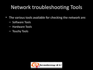 Testing and troubleshooting networks | PPT