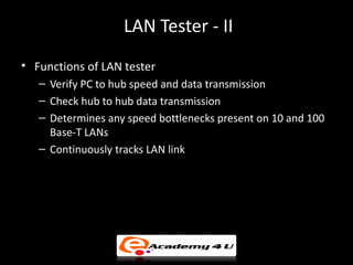 Testing and troubleshooting networks | PPT