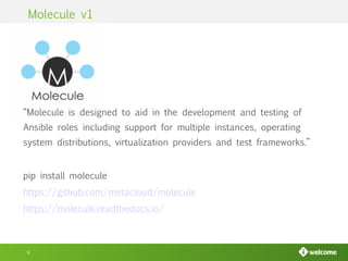 Testing ansible roles with molecule | PPT