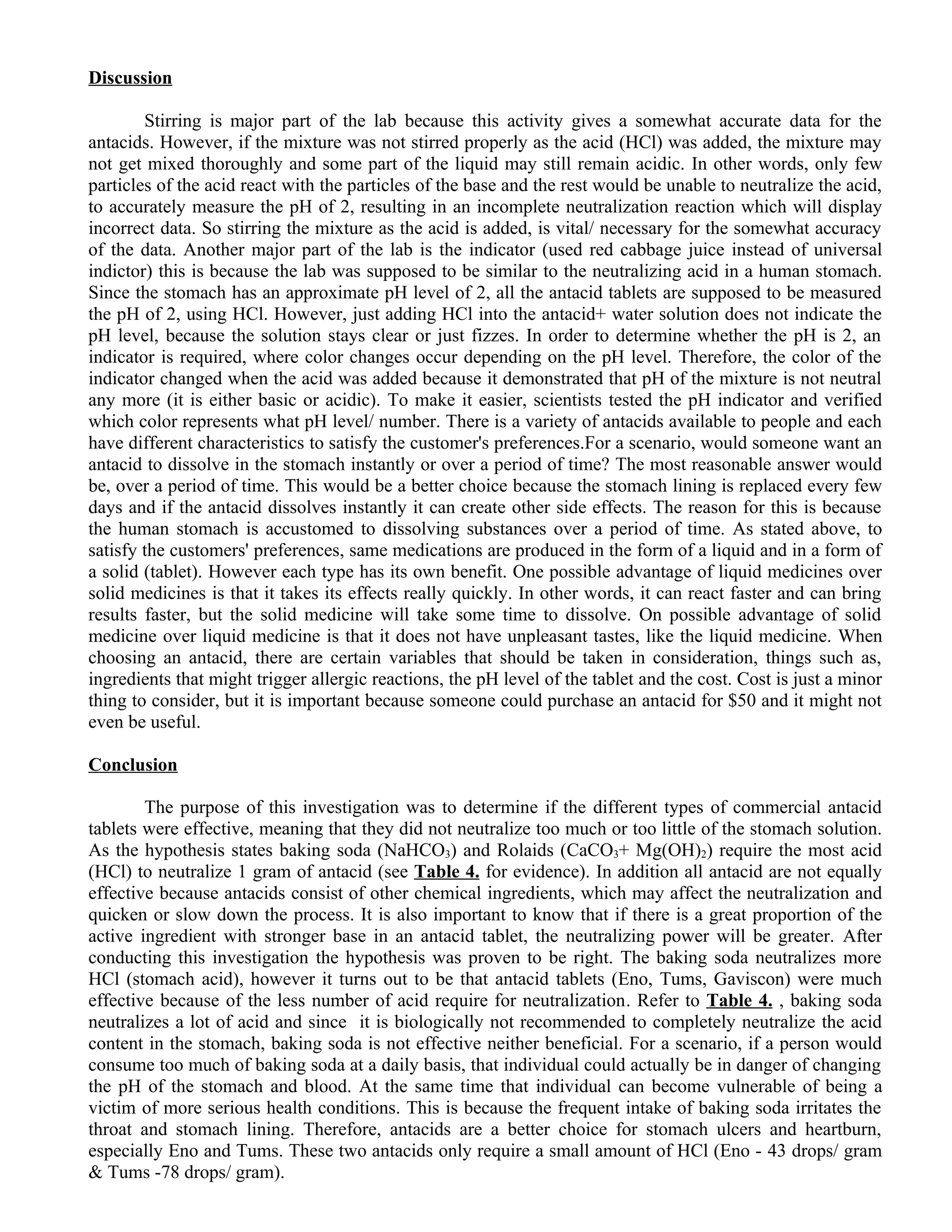 Testing antacid lab_-_discussion_and_conclusion | DOC