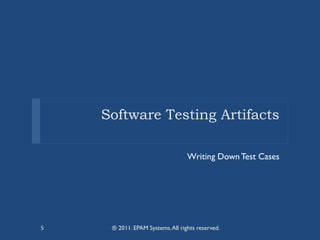 Testing artifacts test cases | PDF