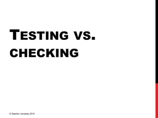 Testing As An Activity | PPT