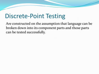 Testing, assessing, and teaching | PPTX