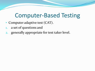 Testing, assessing, and teaching | PPTX