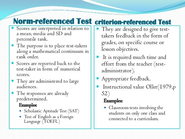 Testing, assessing and teaching