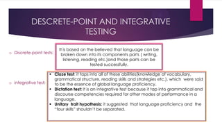 Testing, assessing,& teaching | PPTX
