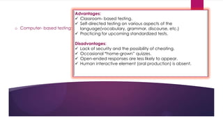 Testing, assessing,& teaching | PPTX