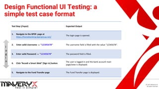 Testing Banking Applications. Here is a practical example | PPT
