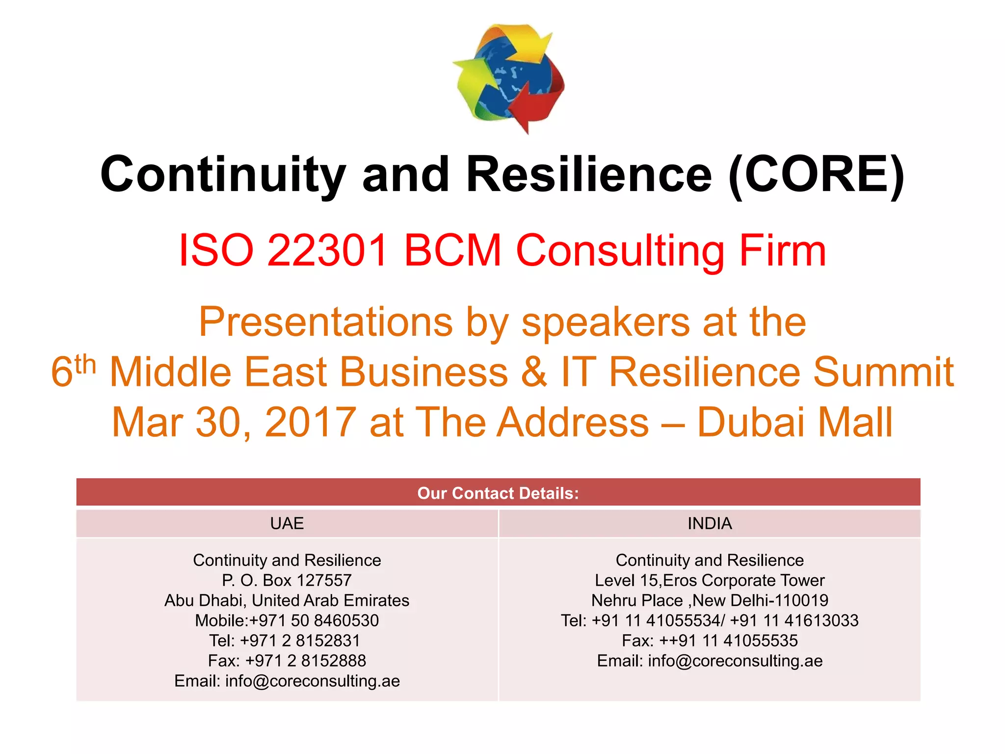 Testing BC Plans | PPT