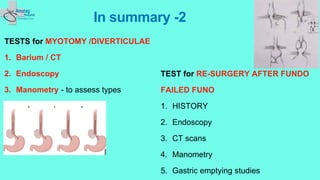 Testing before GERD / FUNDOPLICATION SURGERY | PPTX