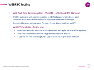 Testing Beyond The Network Boundaries with WebRTC by Parkkavan Ramu ...