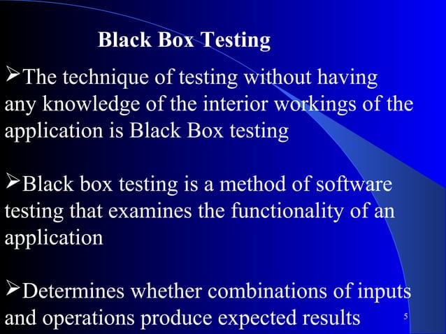 Testing, black ,white and gray box testing | PPT