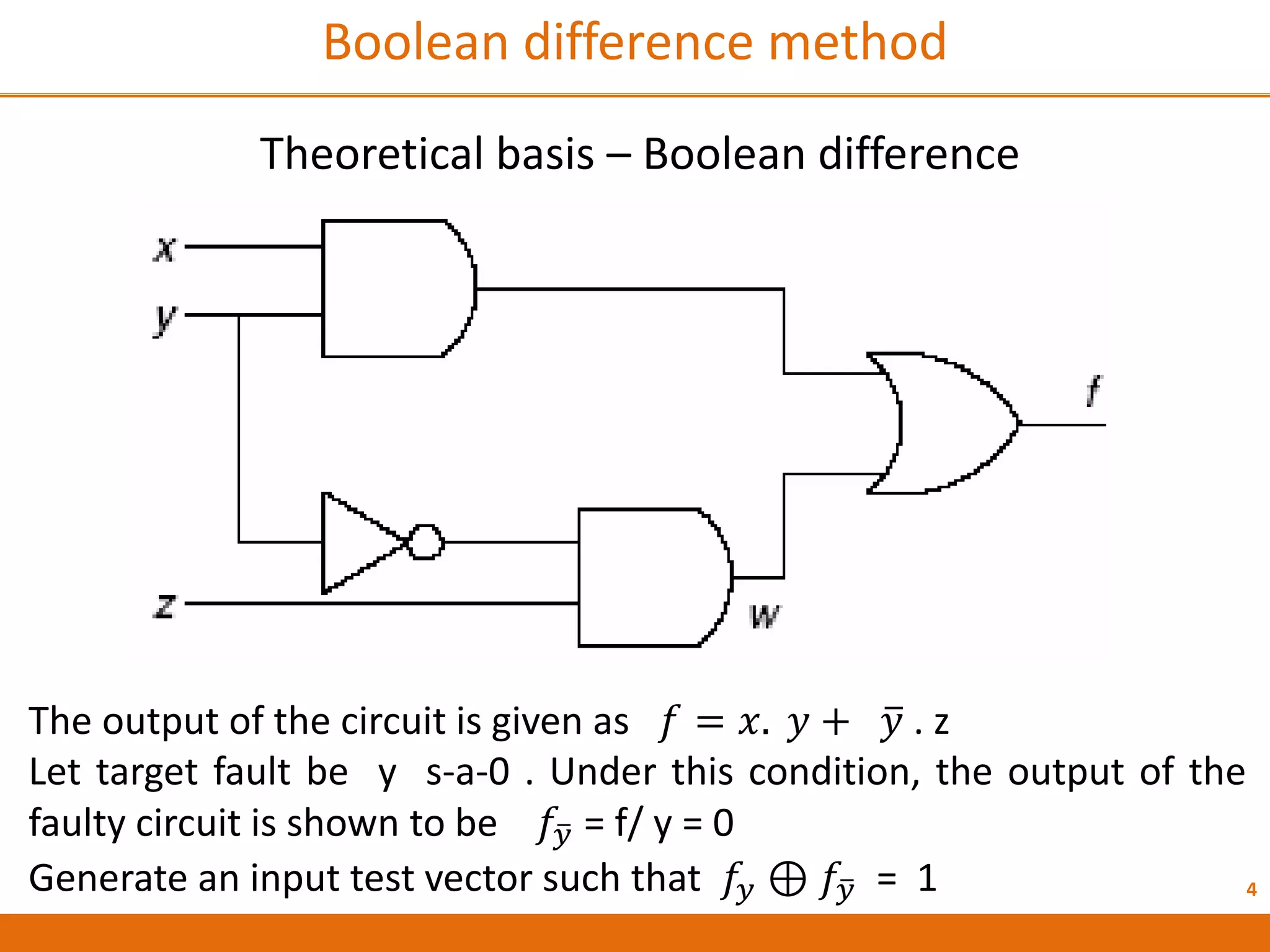 Testing Boolean Difference Ppt