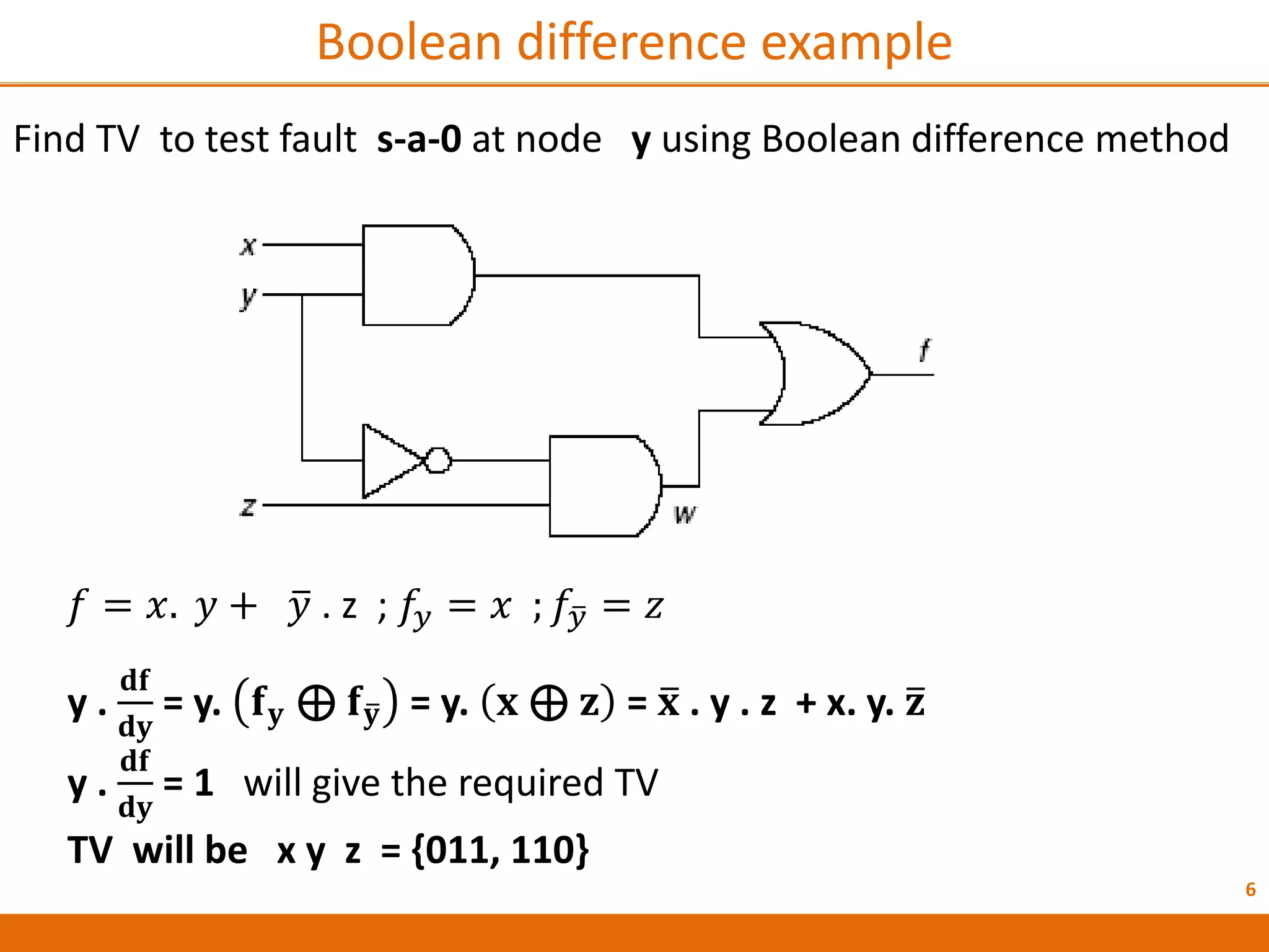 Testing Boolean Difference Ppt