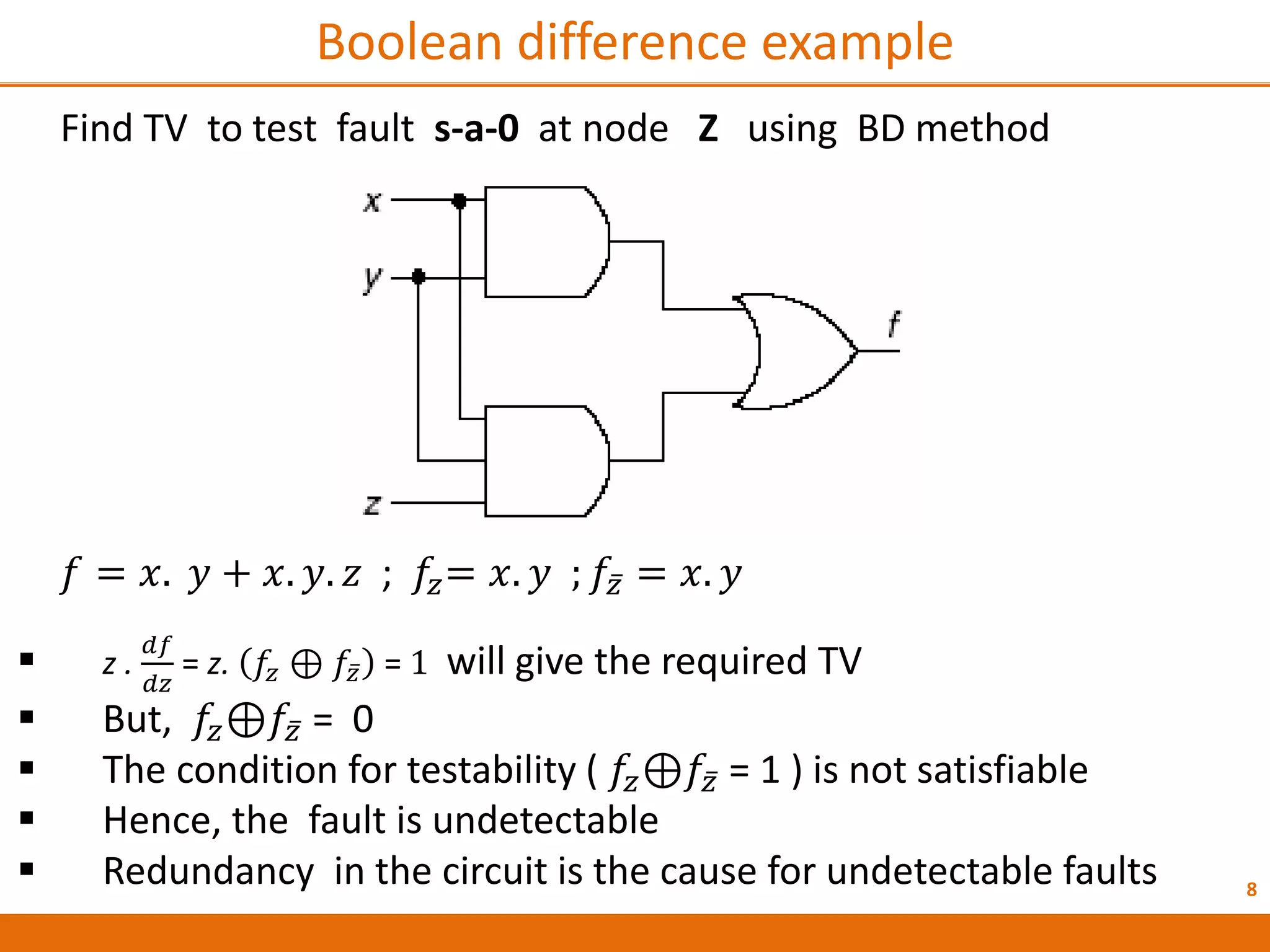 Testing Boolean Difference Ppt