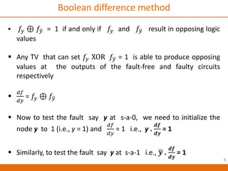 Testing boolean difference | PDF