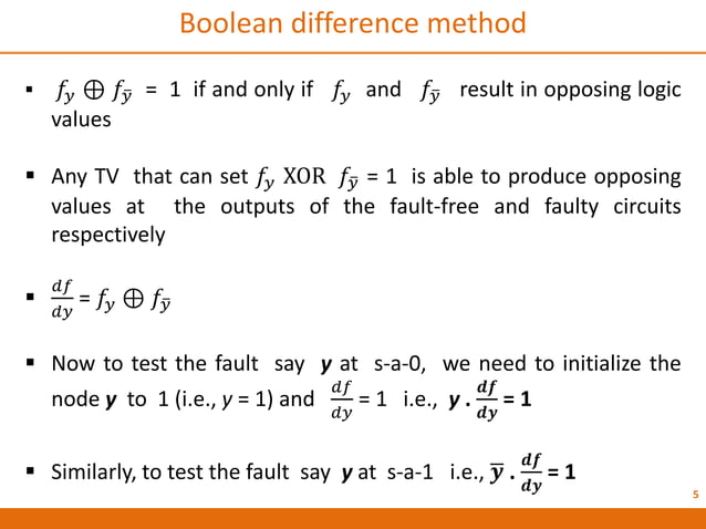 Testing Boolean Difference Ppt