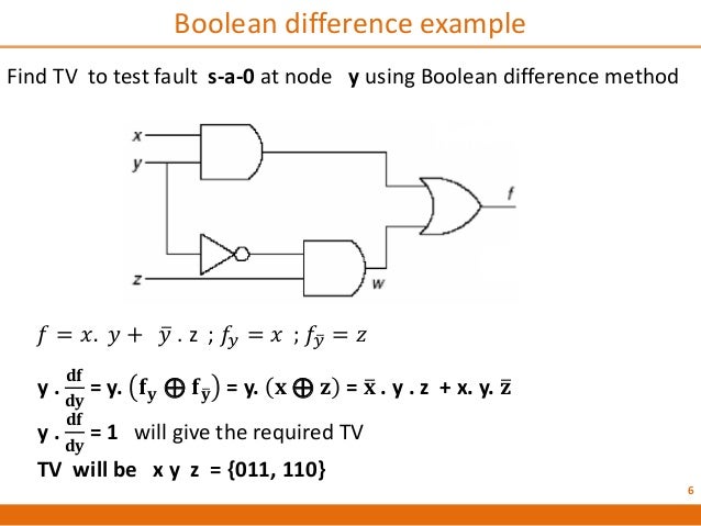Testing Boolean Difference 