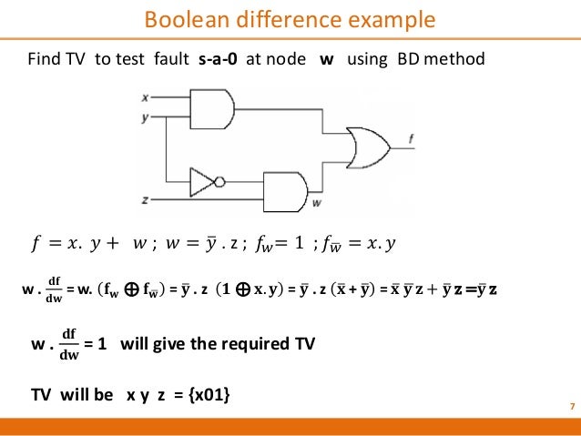 Testing Boolean Difference