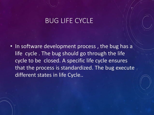 Presentation On Software Testing Bug Life Cycle Pptx Technology And Computing
