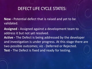 Presentation On Software Testing Bug Life Cycle | PPTX