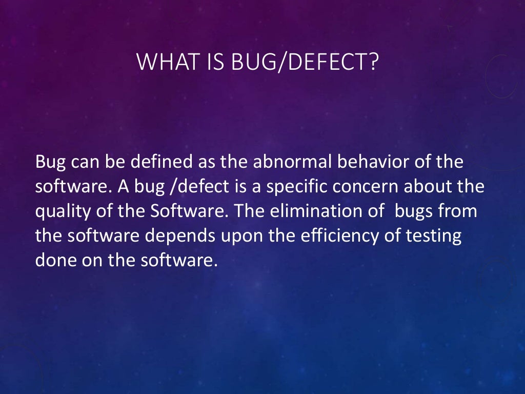 Presentation On Software Testing Bug Life Cycle