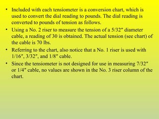 Cables testing for cable tension and procedures | PPT