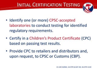 2013 Testing & Certification of Consumer Products- 2013 Safety Academy ...