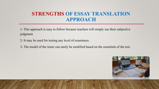 Approaches to language Assessment | PPTX