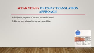 Approaches to language Assessment | PPTX