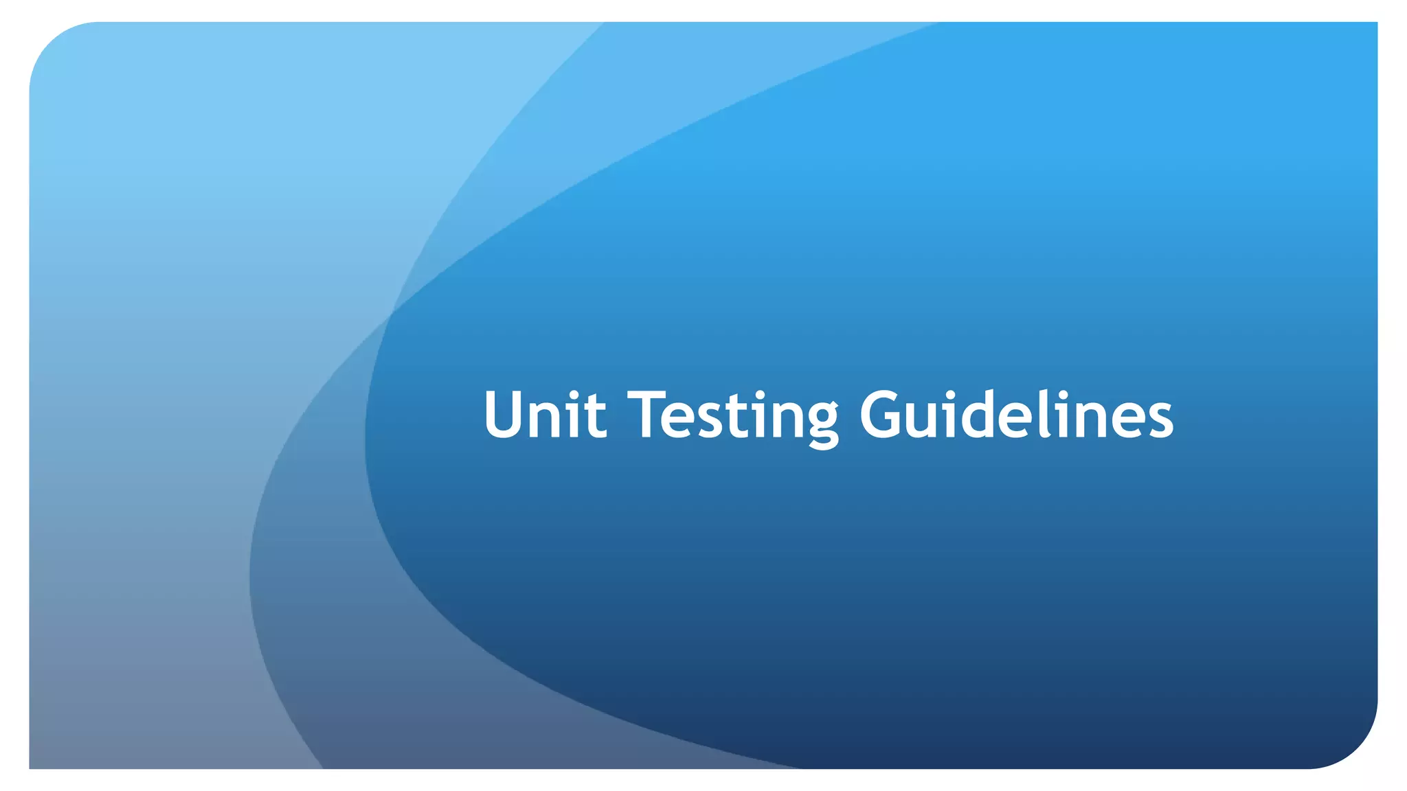 Unit Testing And Tdd Concepts With Best Practice Guidelines Ppt