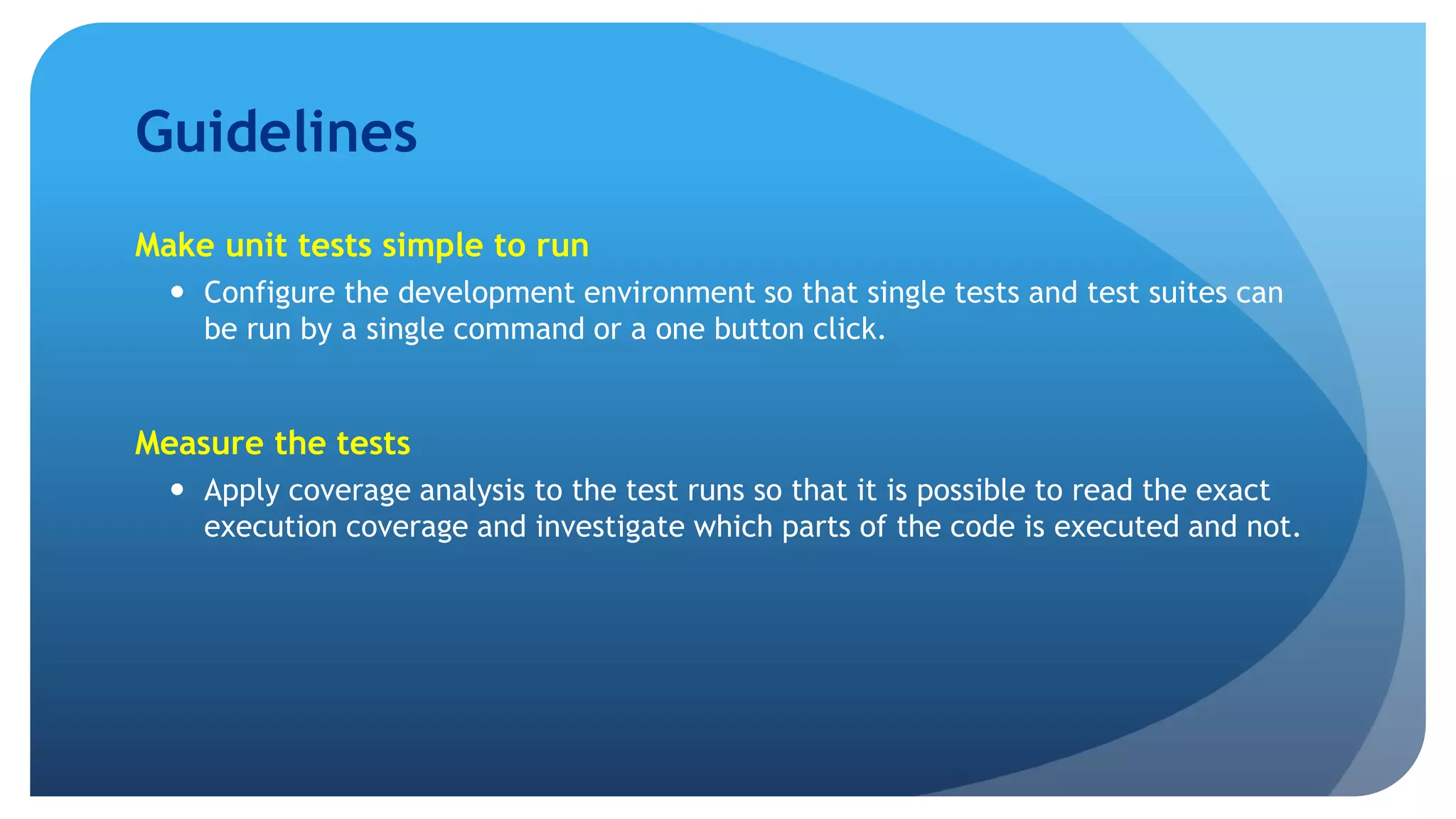 Unit Testing And Tdd Concepts With Best Practice Guidelines Ppt