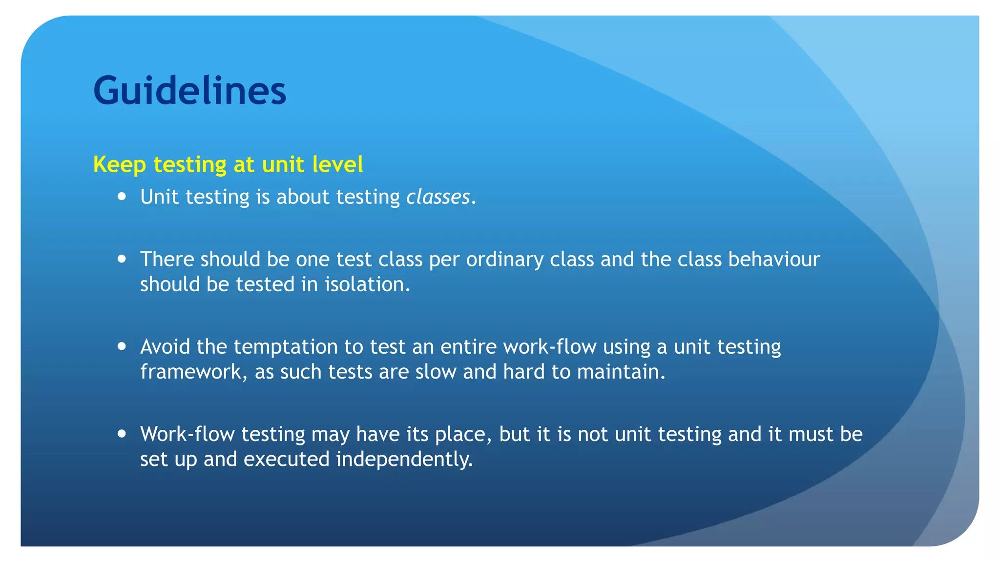 Unit Testing And Tdd Concepts With Best Practice Guidelines Ppt 