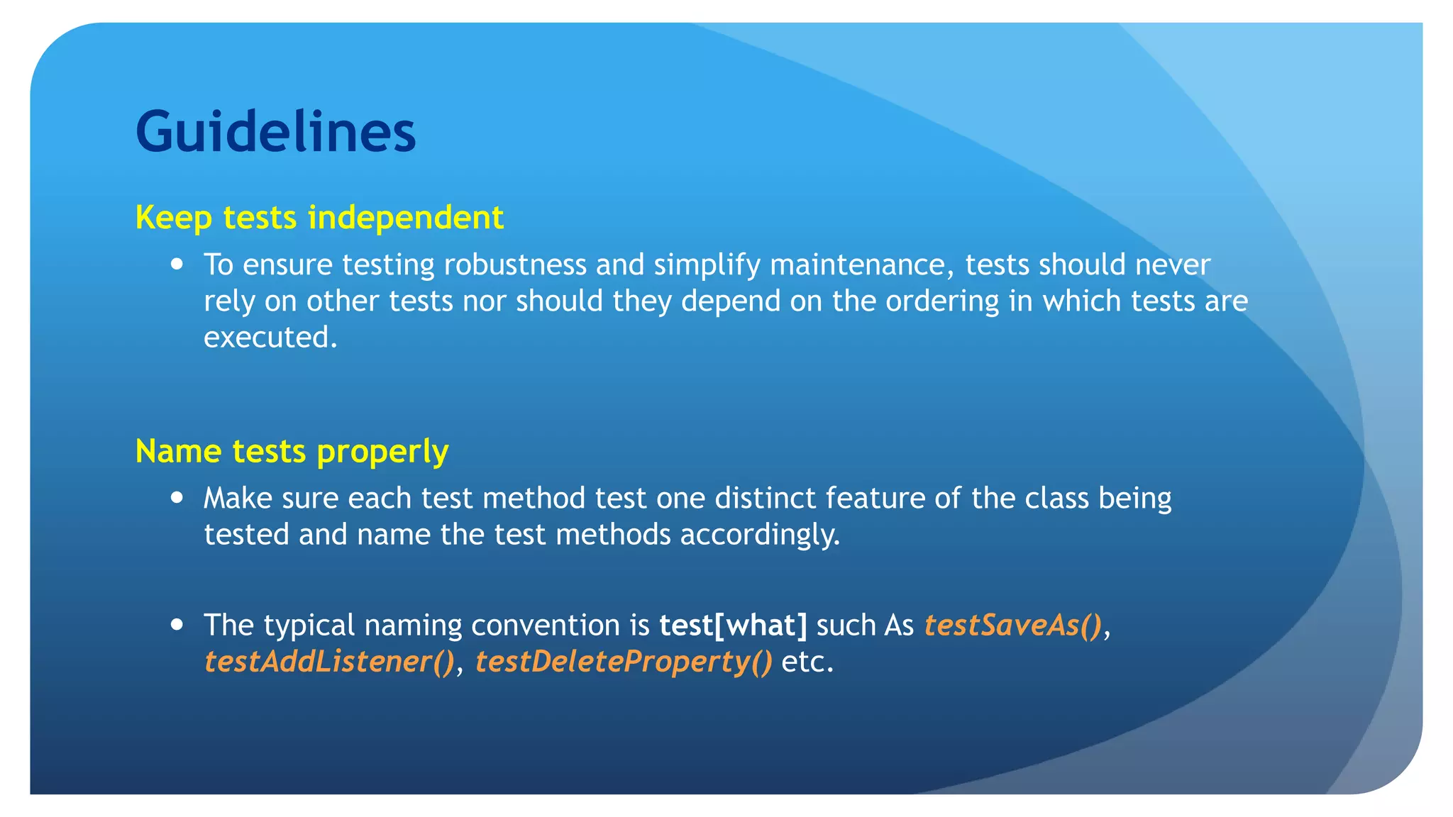Unit Testing And Tdd Concepts With Best Practice Guidelines Ppt